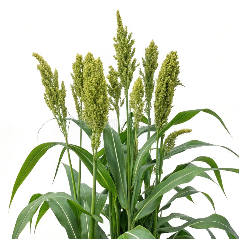 Sorghum Isolated on White Background Stock Illustration - Illustration ...