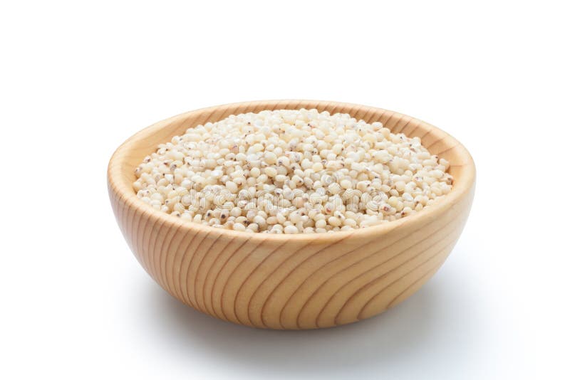 Sorghum Rice in a Wooden Bowl Stock Image - Image of healthy, diet ...