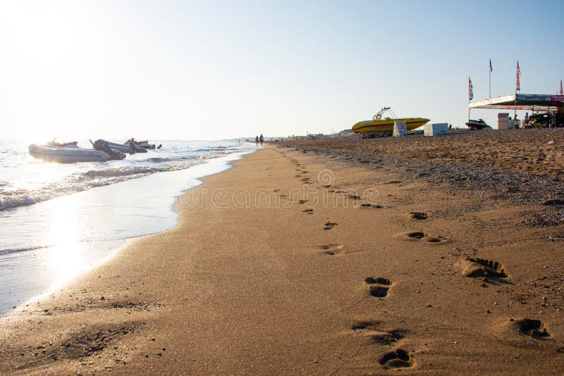 SORGUN,TURKEY - SEPTEMBER 18, 2019: Beach on Turkish Resort in Sorgun ...