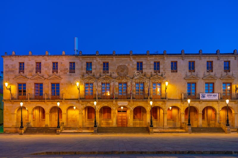 Soria, Spain, June 4, 2022: Night View of Town Hall at Soria in ...