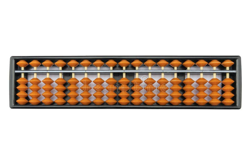 Abacus for Mental Arithmetic on Background of Sheet of Paper with ...