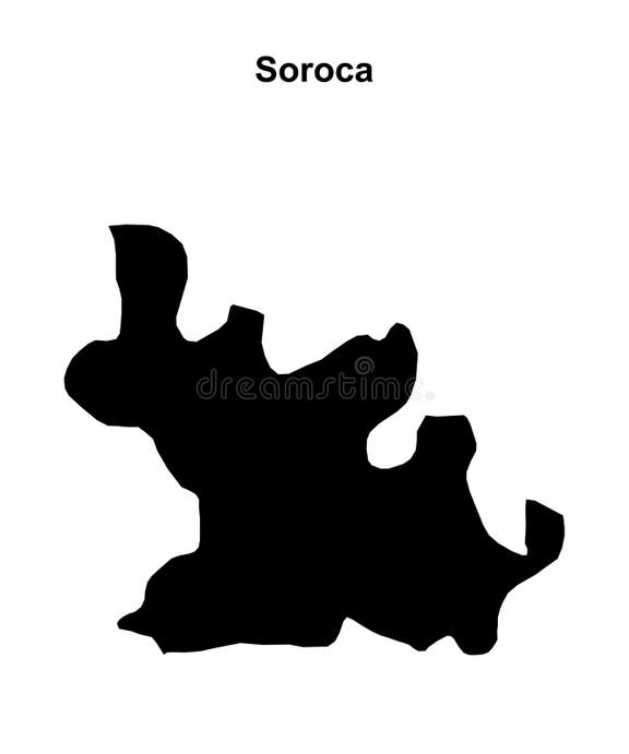 Soroca outline map stock vector. Illustration of territory - 360610367