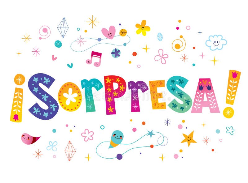 Sorpresa De Sorpresa En Español Ilustración Del Vector Ilustración De