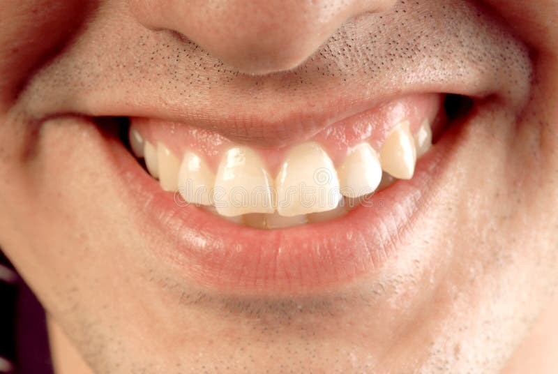 Sorridere Della Bocca Dell'uomo Fotografia Stock - Immagine di orli ...