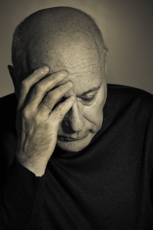 Sorrow stock image. Image of portrait, aging, indoors - 10139019
