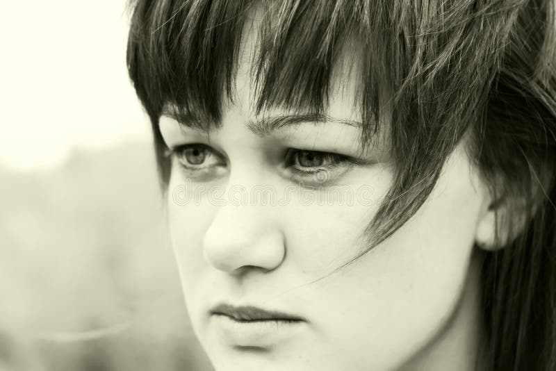Sorrow stock photo. Image of sorrow, toned, alone, girl - 3009954