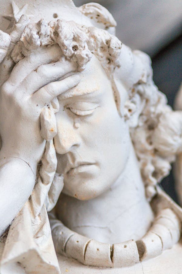 Angel in tears stock image. Image of italy, face, monumental - 86204613