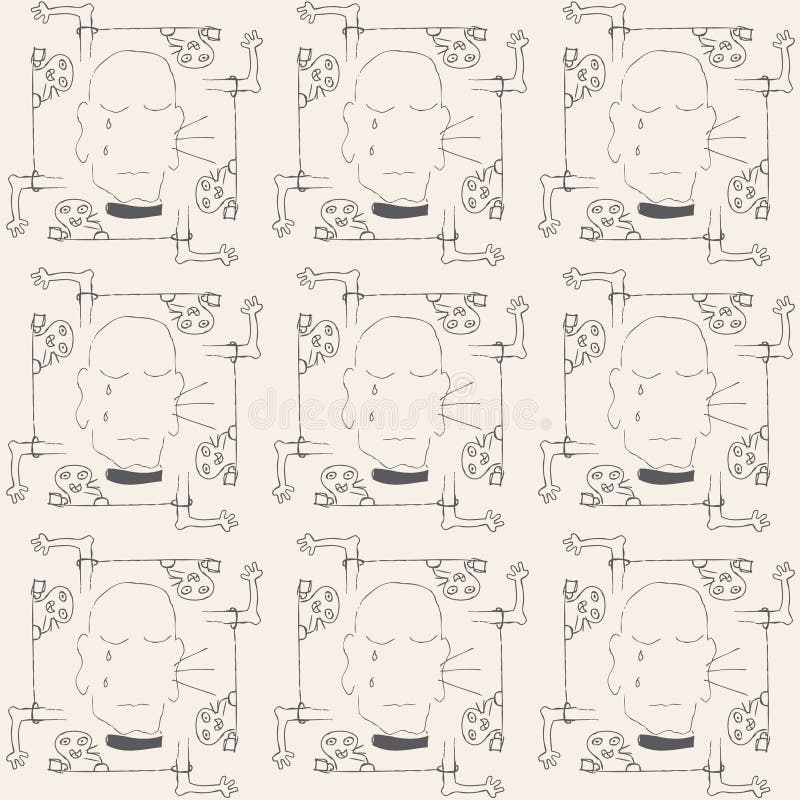 Sorrow stock vector. Illustration of character, contour - 52979543