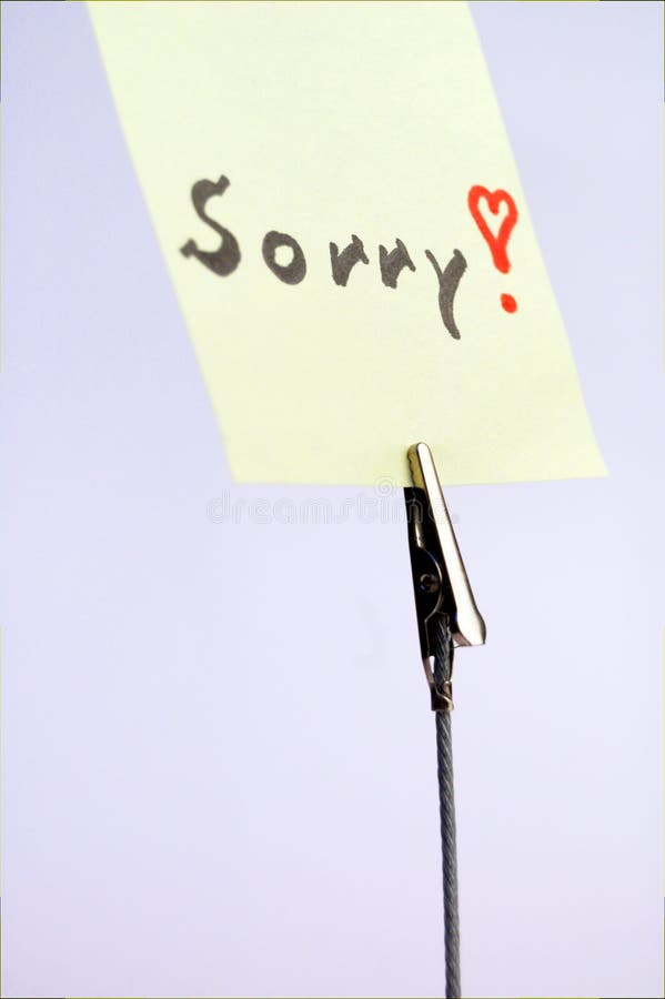 Sorry note stock image. Image of corporate, communicate - 27478487