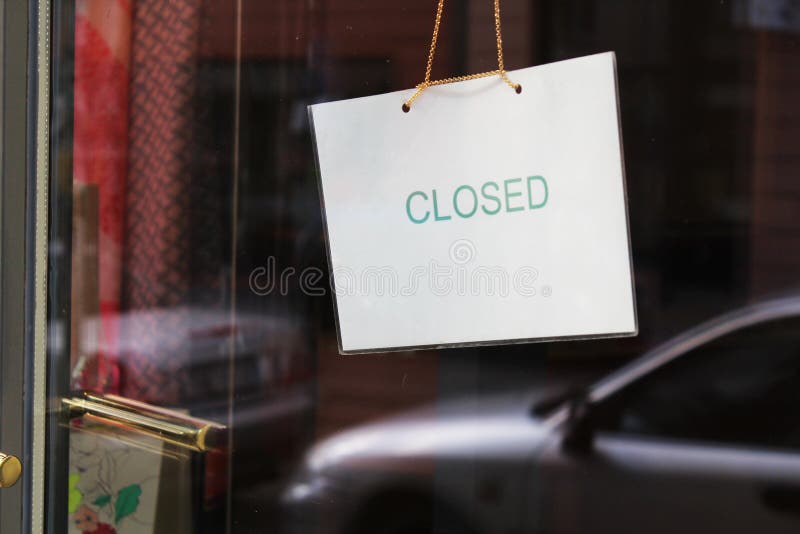 Sorry we are Closed - Shop Window Stock Image - Image of door, open ...