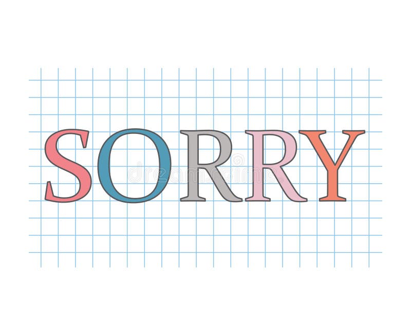 Sorry Concept- Vector Illustration Stock Vector - Illustration of guilt ...
