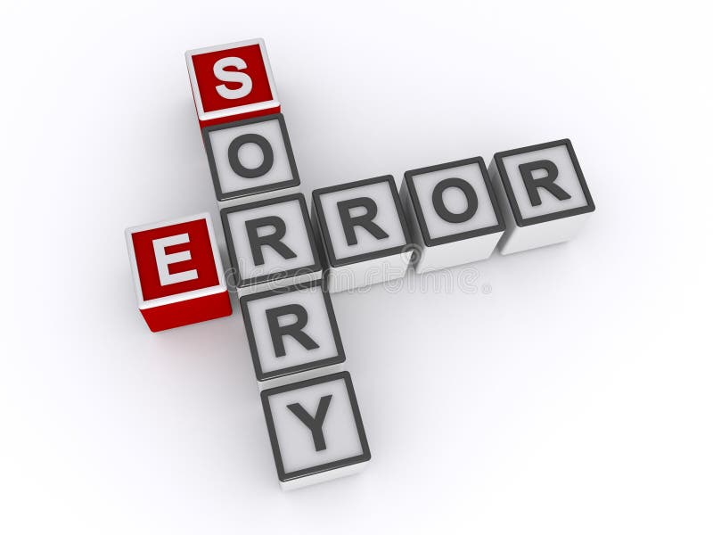 Sorry Error Word Block Stock Illustrations – 30 Sorry Error Word Block ...