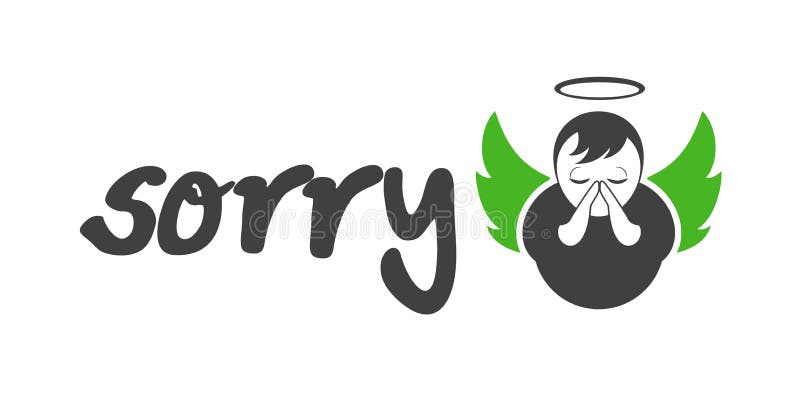 Sorry flat icon stock vector. Illustration of sign, isolated - 144711557