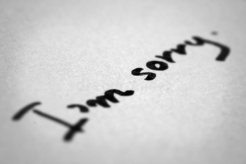 Sorry handwriting stock image. Image of sign, black, memo - 30309595