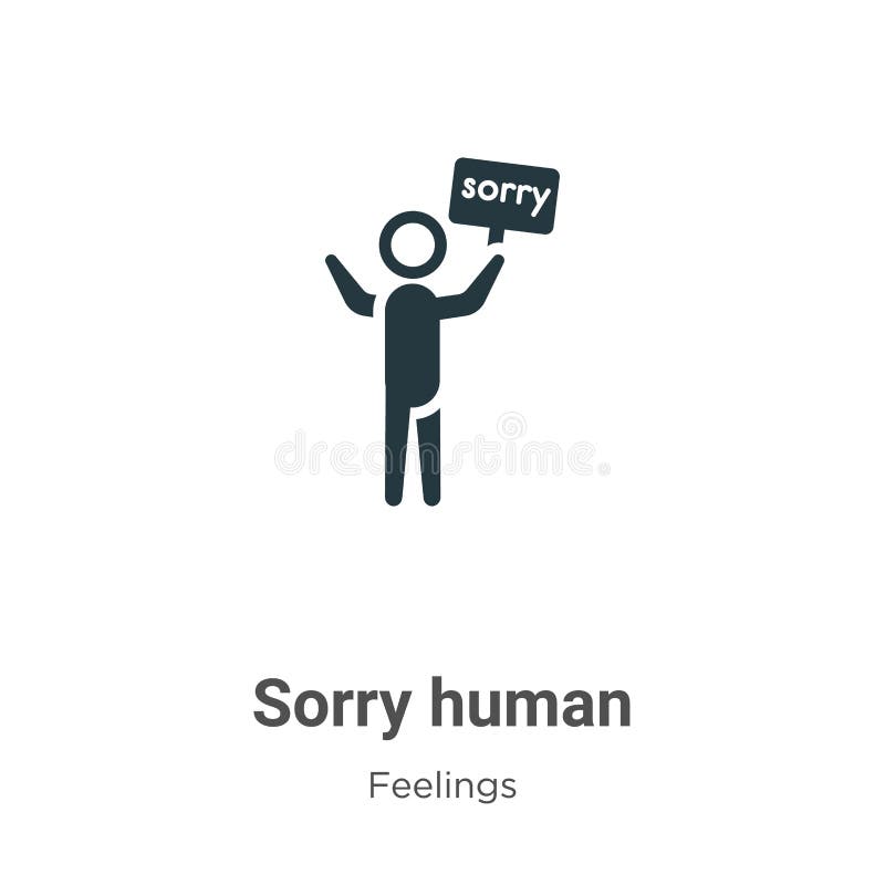 Sorry Human Icon in Filled, Thin Line, Outline and Stroke Style. Vector ...