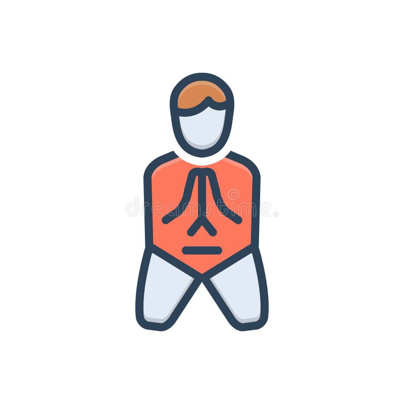 Color Illustration Icon for Sorry, Apologetic and Contrite Stock ...