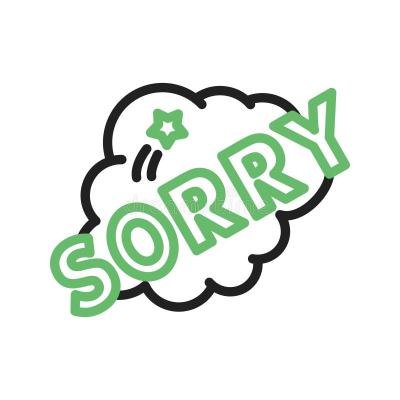 Sorry Icon Image. stock vector. Illustration of design - 288601968