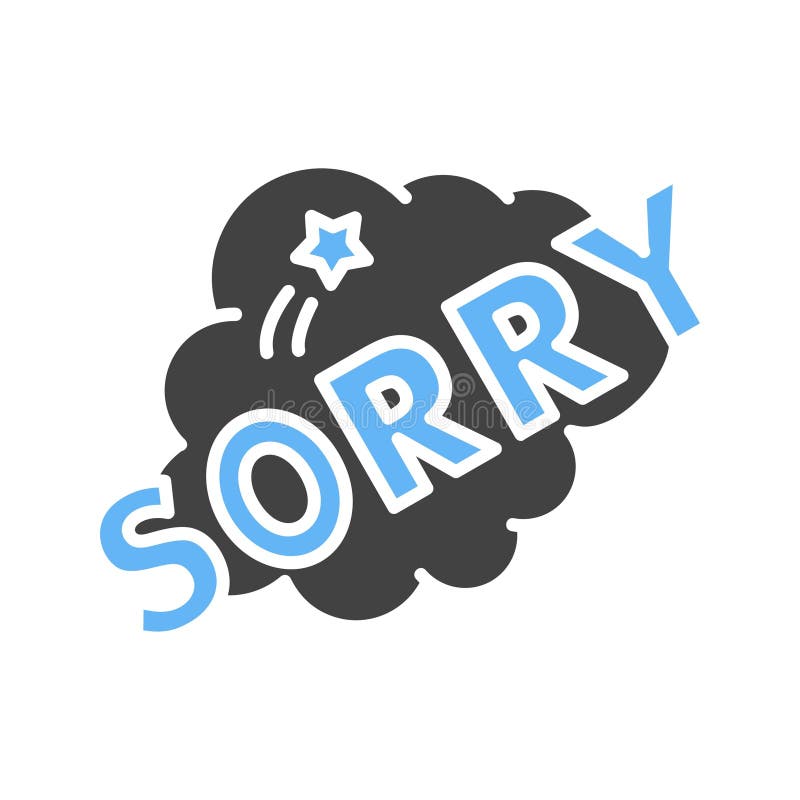 Sorry Icon Image. stock vector. Illustration of emoji - 290219554