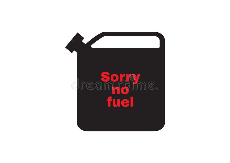 Sorry No Fuel Sandwich Board Sign Vector Stock Vector - Illustration of ...