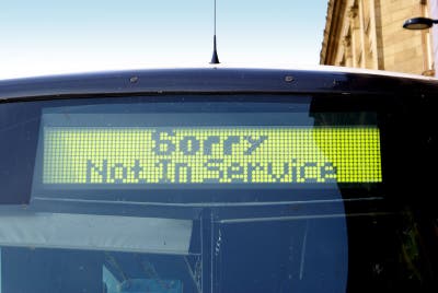 Sorry, not in service stock image. Image of coach, service - 14229945