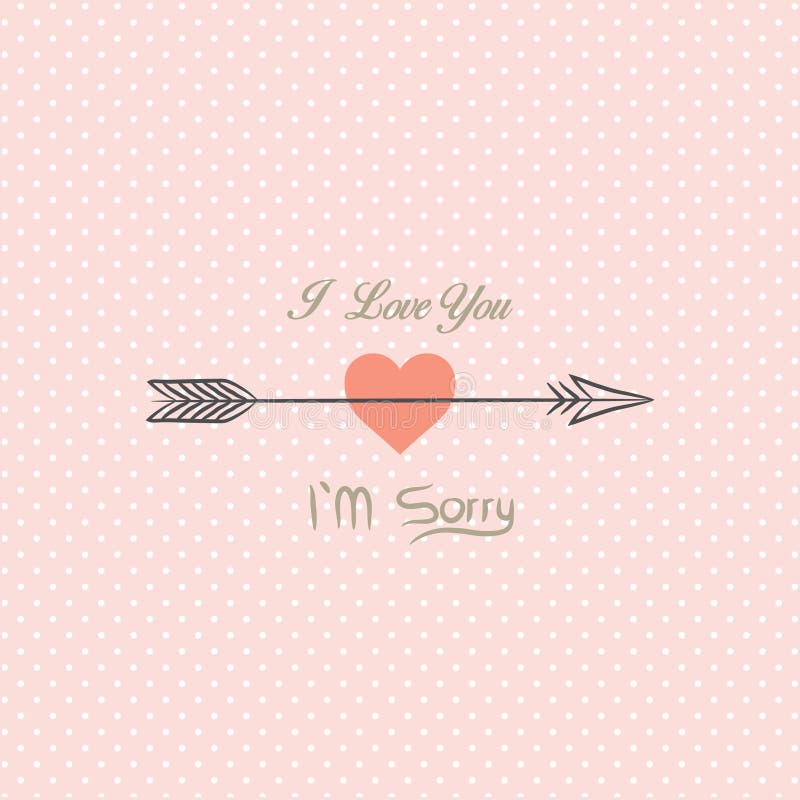 Sorry Quote. Vector Illustration Decorative Design Stock Vector ...