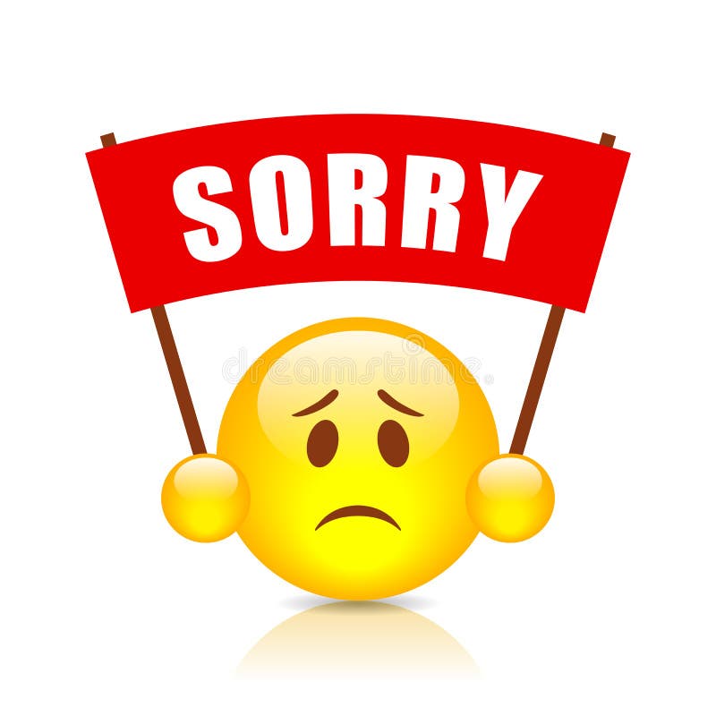 Sorry sign stock illustration. Illustration of emotion - 18772092