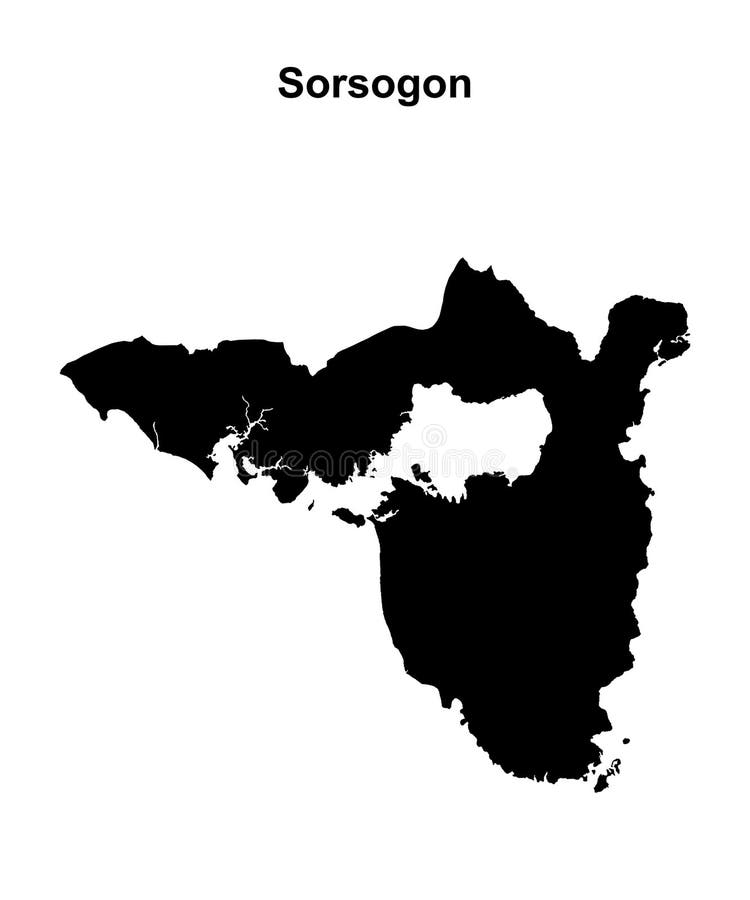 Sorsogon outline map stock vector. Illustration of sorsogon - 360619289