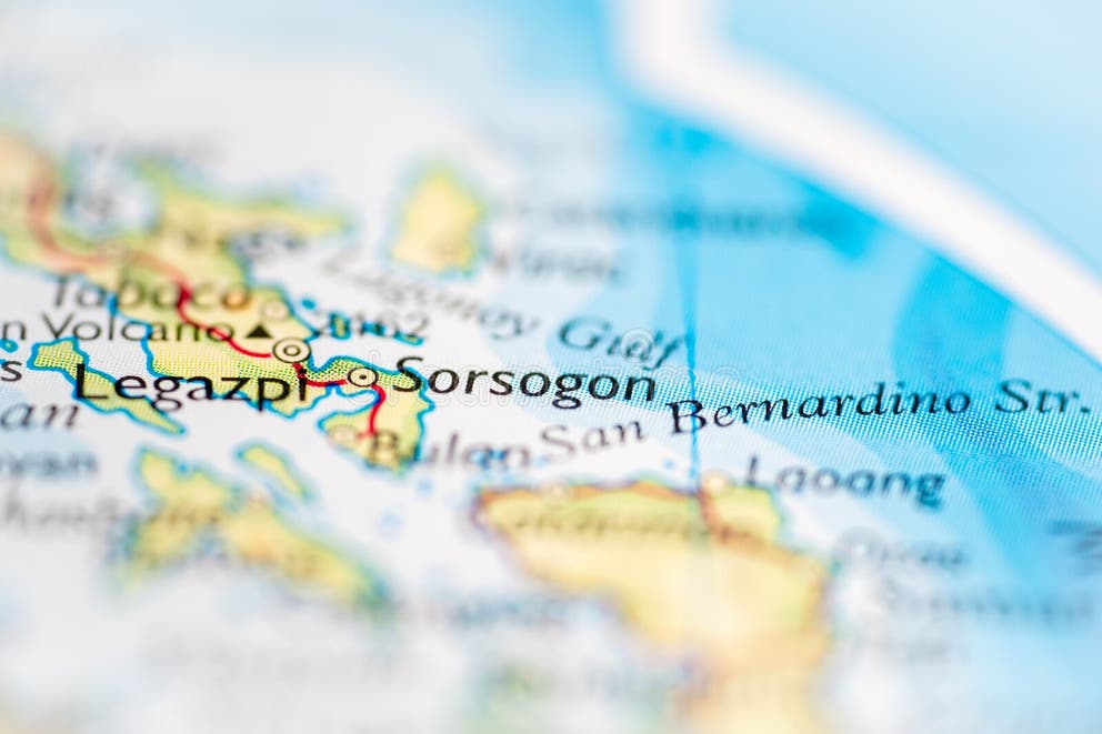 Sorsogon, Philippines Highlighted on a World Map Stock Photo - Image of ...