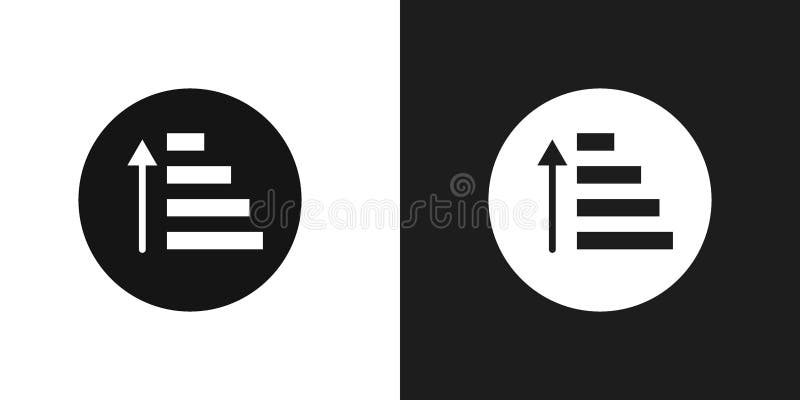 Sort Amount Up Icon Logo Set Vector Stock Vector - Illustration of ...