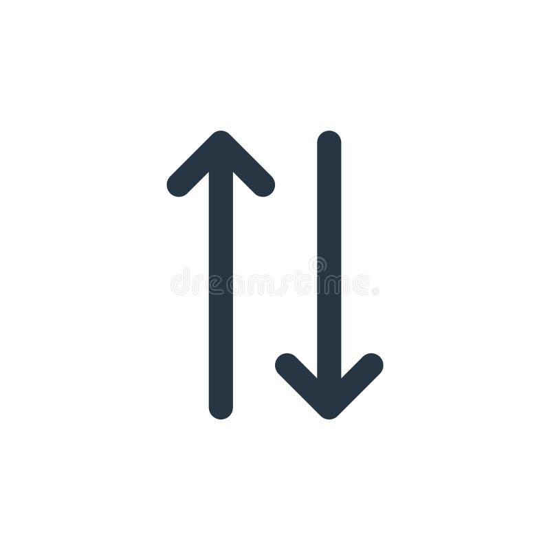 Sort Icon Vector from Arrows Concept. Thin Line Illustration of Sort ...