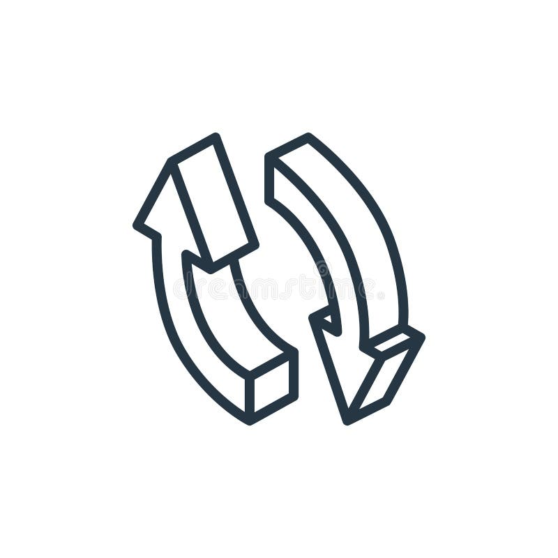 Sort Icon Vector from D Arrows Concept. Thin Line Illustration of Sort ...