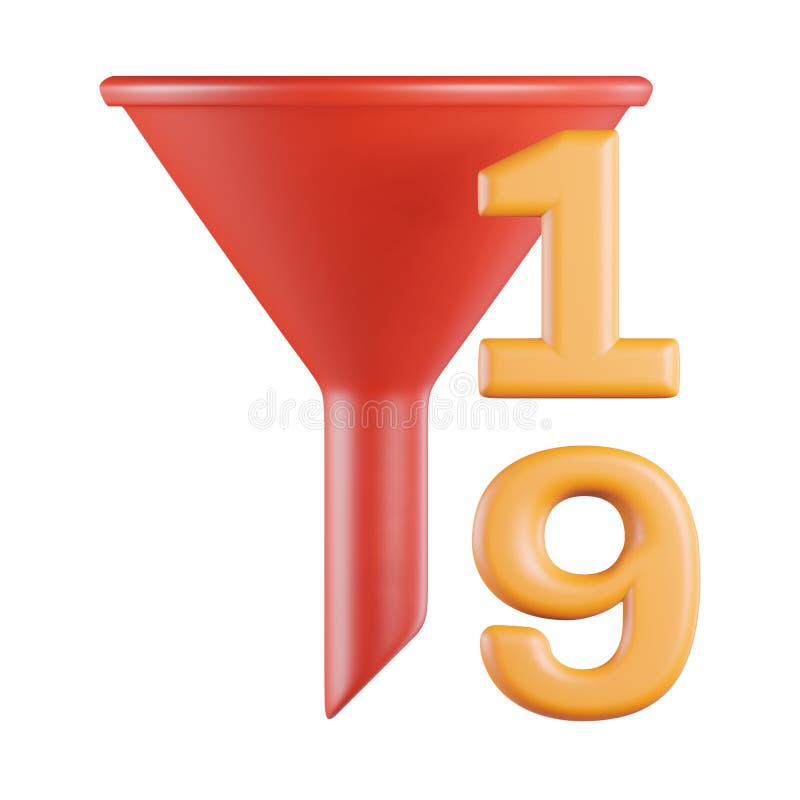 Sort Number Ascending 3D Icon Stock Illustration - Illustration of ...