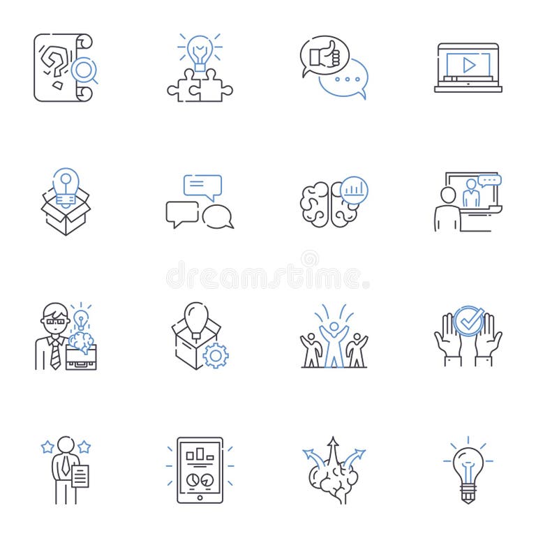 Sort Out Line Icons Collection Organize Arrange Order Categorize