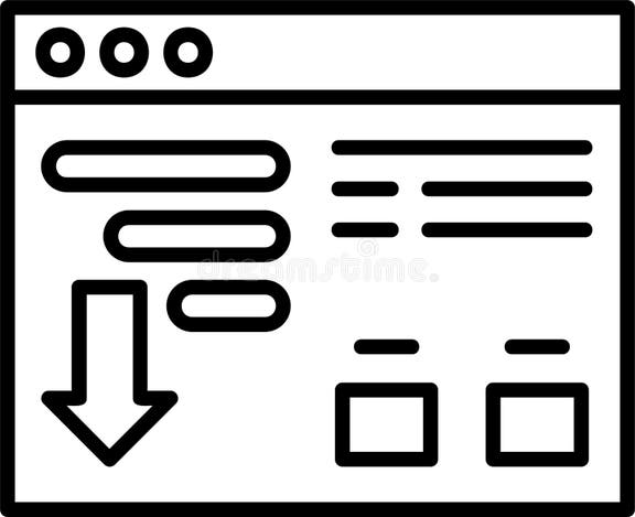 Sort Outline Vector Icon stock vector. Illustration of options - 388829667