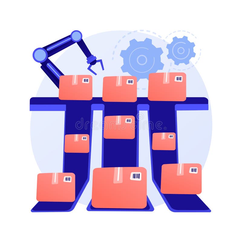 Sortation Systems Abstract Concept Vector Illustration. Stock Vector ...