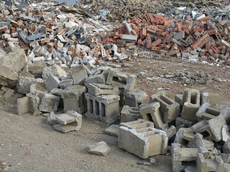 Sorted Building Rubble stock image. Image of demolish - 5985639