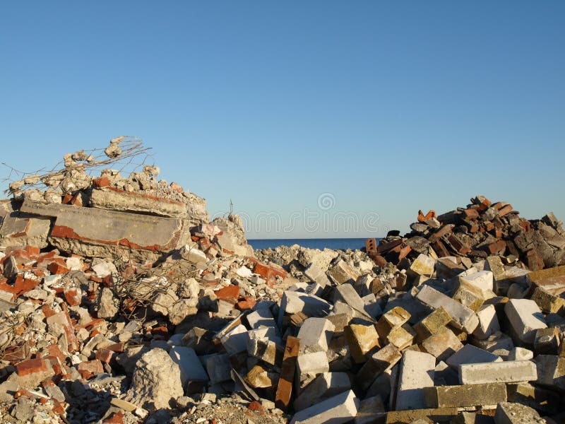 Sorted Building Rubble stock image. Image of concrete - 8293857