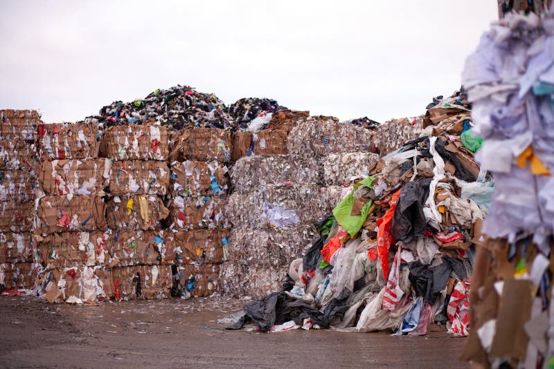 Sorted Garbage at the Dump in Open Air Stock Photo - Image of pollution ...