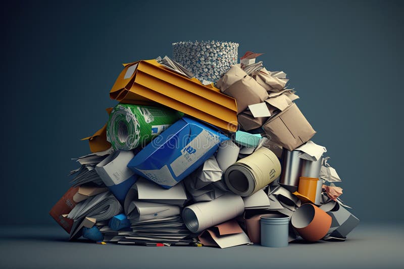 A Sorted Pile of Recyclables Ready for Recycling Stock Photo - Image of ...