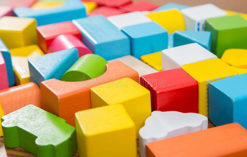 Sorted wooden toy Block stock photo. Image of construction - 73625524