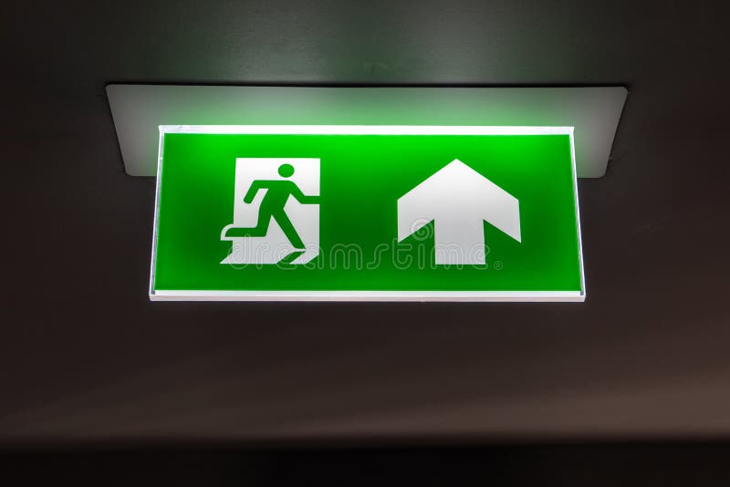 Sortie De Secours, Signe Vert De Sortie De Secours Image stock - Image ...