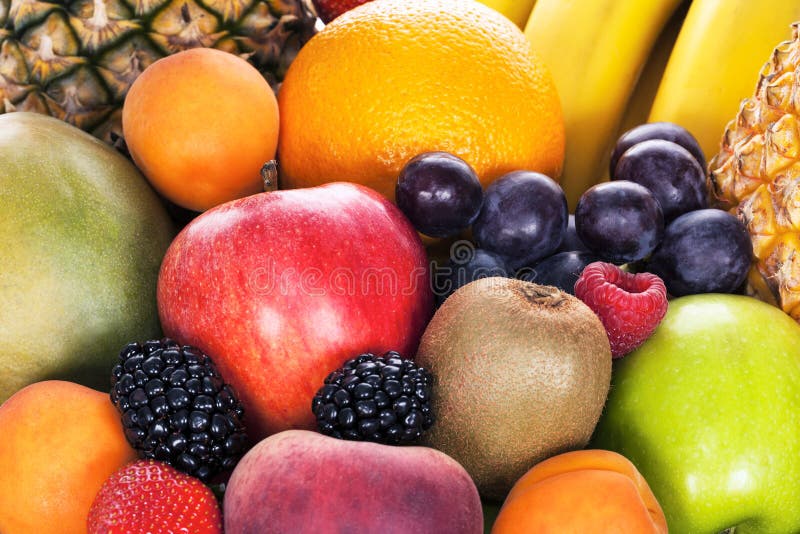 Sortiment Av Exotiska Frukter Arkivfoto - Bild av bakgrund, färgrikt ...