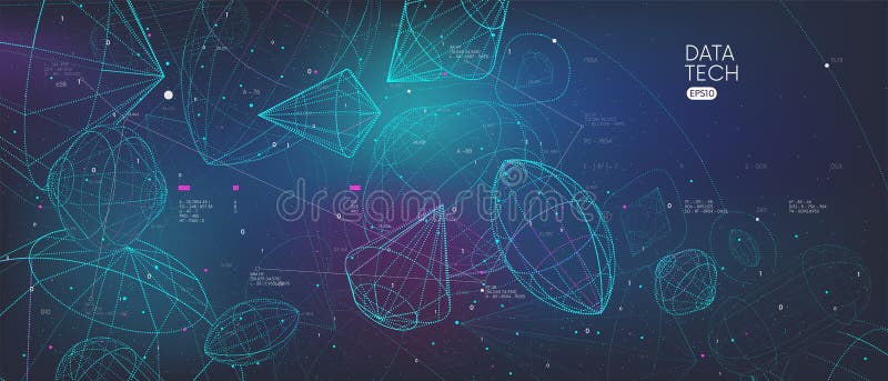 Database Grid Visualization, Big Data Flow Wave, Analytics and ...