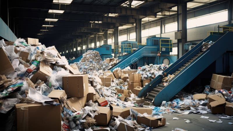 Sorting box pile stock illustration. Illustration of process - 369742155