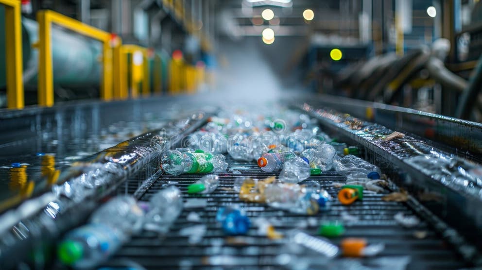 Sorting Facility Processes Recyclable Plastic Waste with Various ...