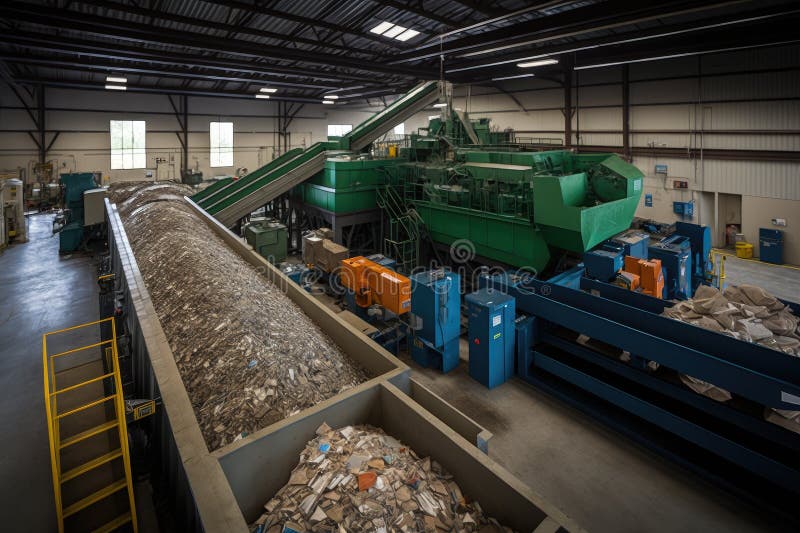 A Sorting Facility, Where Different Types of Materials are Separated ...