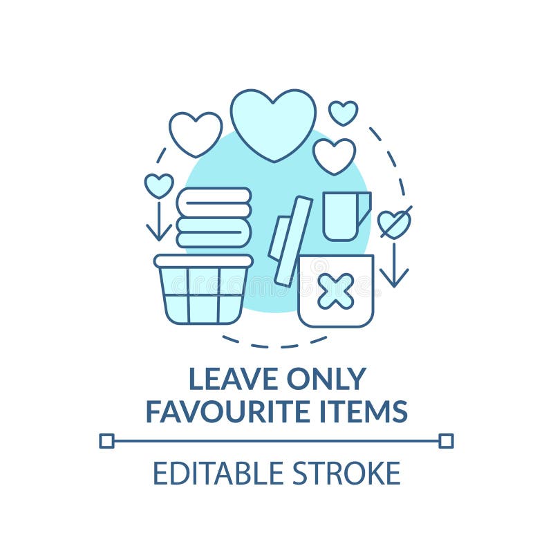 Sorting only Favourite Items Concept Icon Stock Vector - Illustration ...