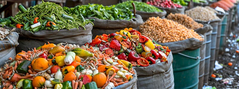 Sorting Food Waste into Compost. Selective Focus Stock Image - Image of ...