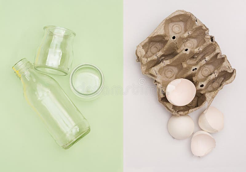 Sorting Household Waste for Recycling. Recycling Garbage Concept. Top ...