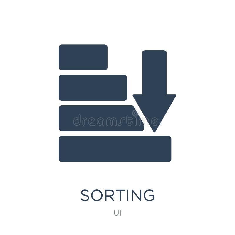 Sorting Icon in Trendy Design Style. Sorting Icon Isolated on White ...